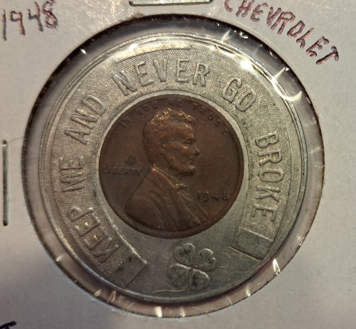 1948 Chevrolet Good Luck Advertising Token, Showalter Chevrolet, Idaho ...