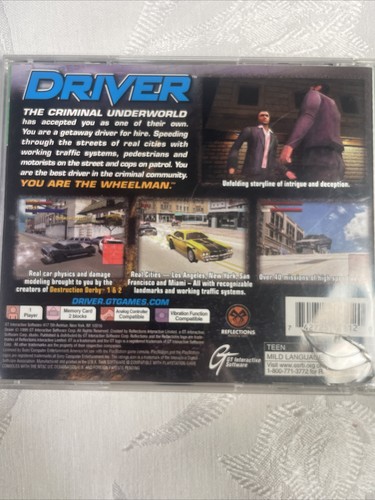 Driver - You Are The Wheelman (Sony PlayStation 1, 1999) W/Manual/case ...