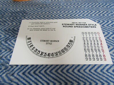 1930 1931 FORD CAR AND TRUCK STEWART WARNER SPEEDOMETER FACE DECAL ...