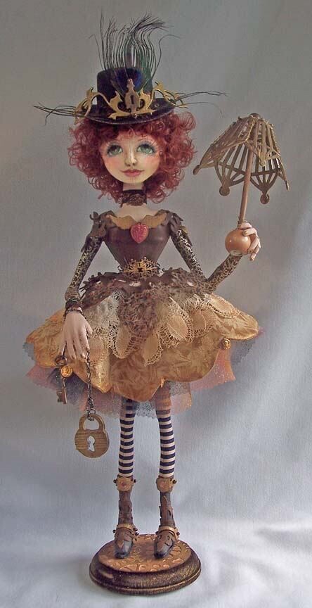 Cloth Art Doll CD Pattern “Flirty Flora” by Stephanie Novatski | eBay