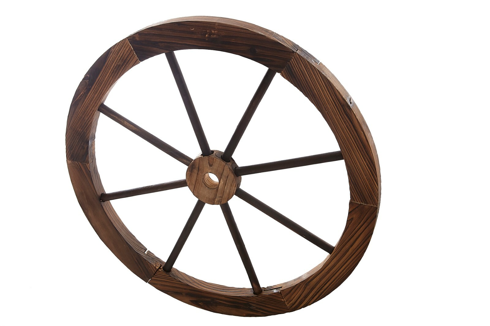 Garden Cartwheels Decorative Ornamental Wooden Burntwood Cart wheels 2 ...