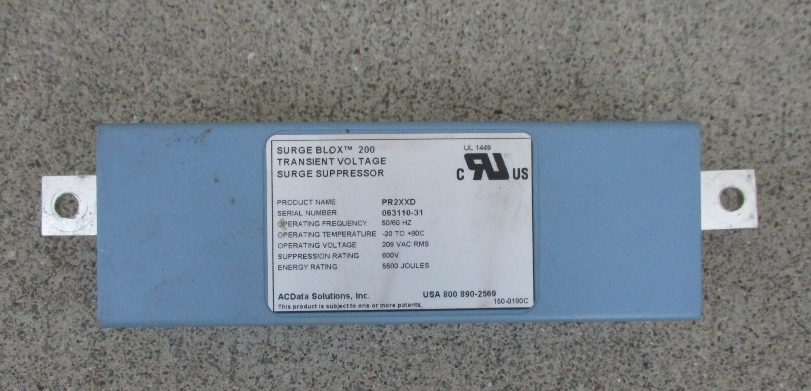 Surge Suppressor Suge Blox 200 PR2XXD Transient Protection Device | eBay