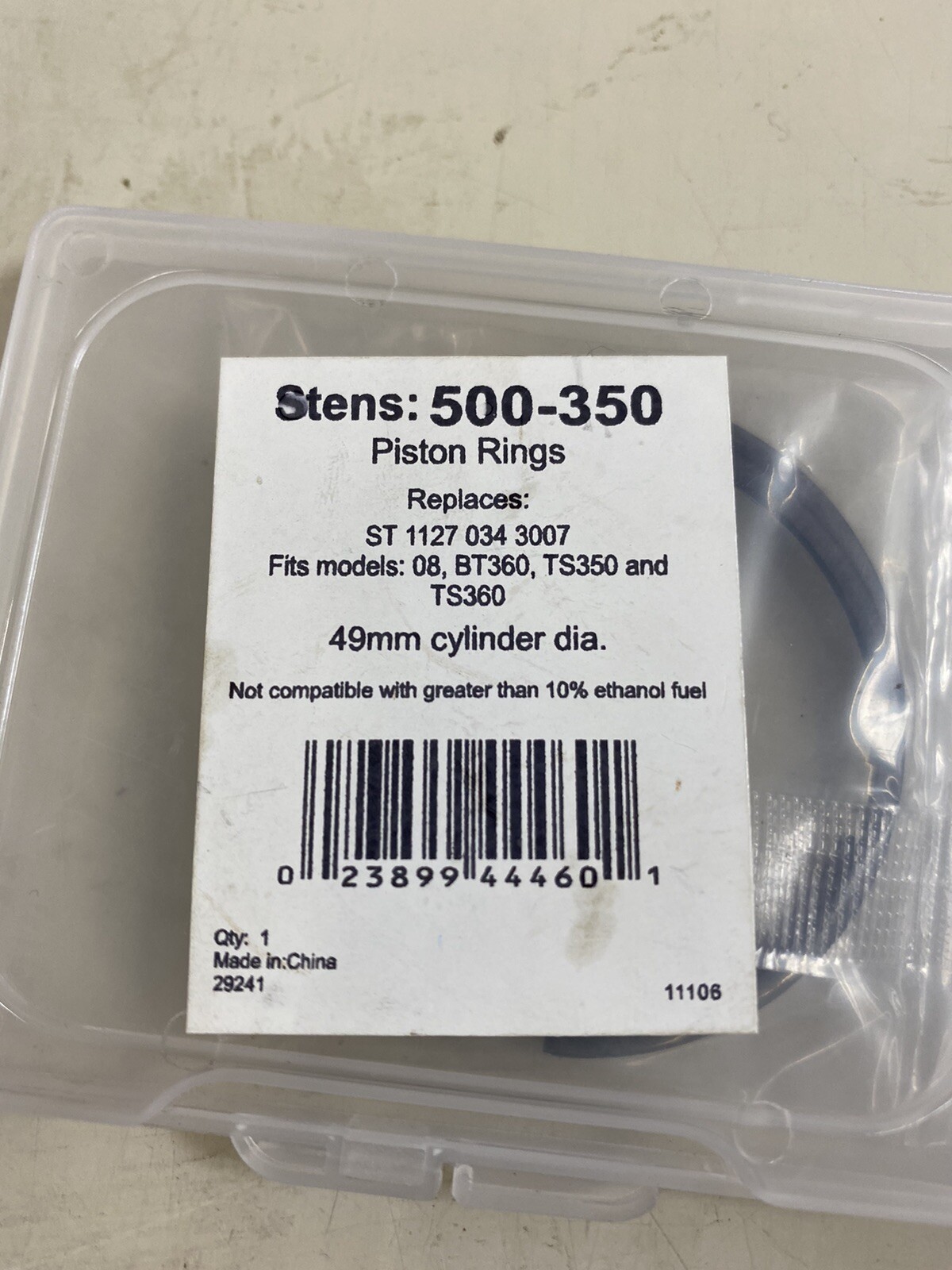 NEW Stens 500-350 STD Piston Rings Replaces Stihl 1127 034 3007 | eBay