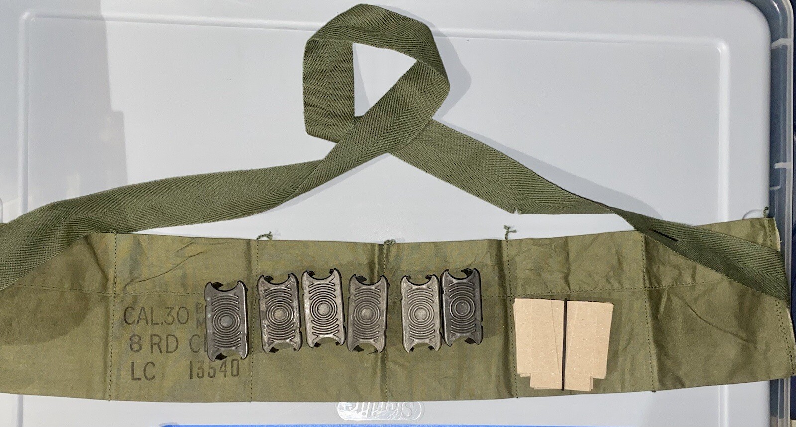 M-1 Garand 6-Pocket 30-06 Cal. Bandolier Repack Kit w/ SA CLIPS ...