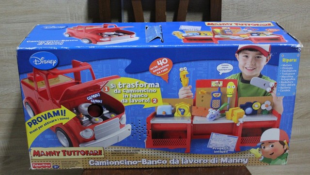 Handy Manny 2 in 1 Transforming Tool Truck Work Bench Talking Figure ...