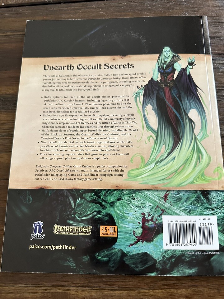 Pathfinder RPG: Occult Realms D&D 3.5 | eBay
