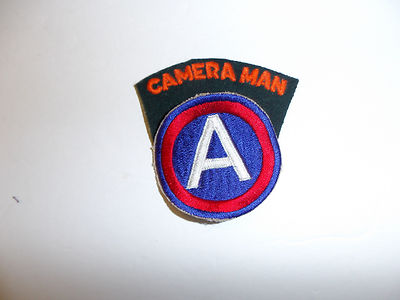 c0109 WW2 US ARMY 3rd Army CAMERA MAN PATCH R10C | eBay
