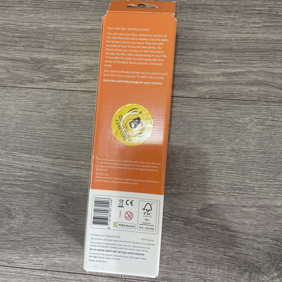 Sky Remote Control with Batteries and Manual for Sky+ - New & Unused ...