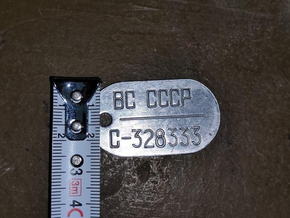 2 pcs Soviet RUSSIAN Army DOG TAG Soldier Badge Unissued USSR ID Number ...