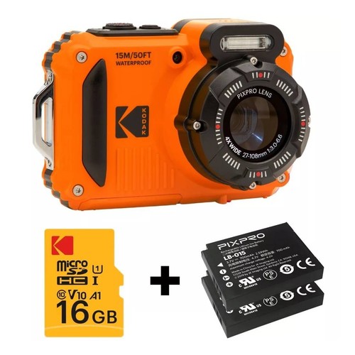 Kodak Pixpro WPZ2 (Orange) Limitée Edition+MICROSD 16GB+Batterie ...