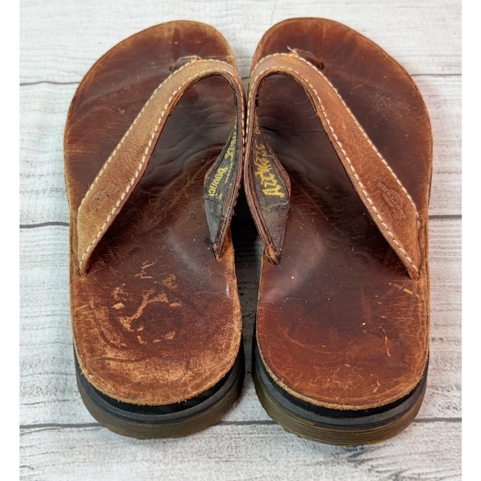 Dr Martens Vintage Mens Leather Air Wair Thong Flip Flop Sandals 2A92 ...