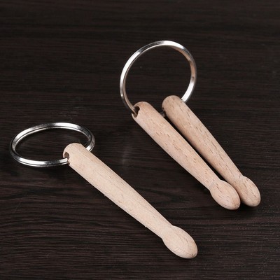 Wood Drum Sticks Key Ring Metal Percussion Key Ring Drumstick Grommets ...