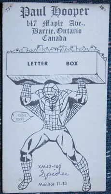 Rare 1969 Marvel Comics Spider-Man Radio Operator FCC Card #2 ...