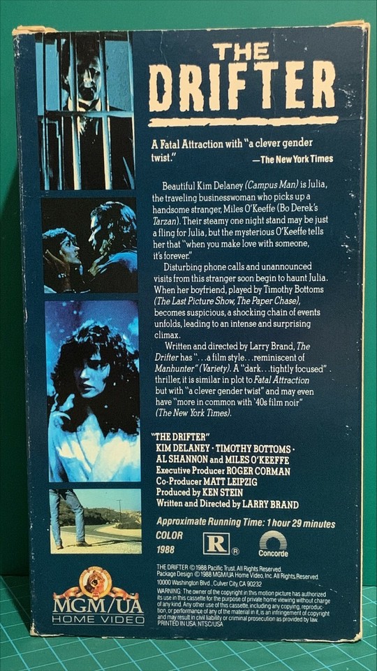 The Drifter ( VHS 1988 ) w/ Kim Delaney, Miles O'Keefe, Timothy Bottoms | eBay