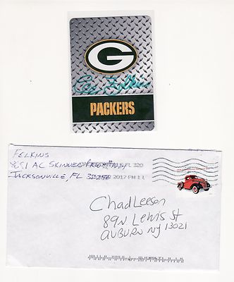 LEE FOLKINS GREEN BAY PACKERS AUTOGRAPHED PLAYING CARD WITH ENVELOPE | eBay