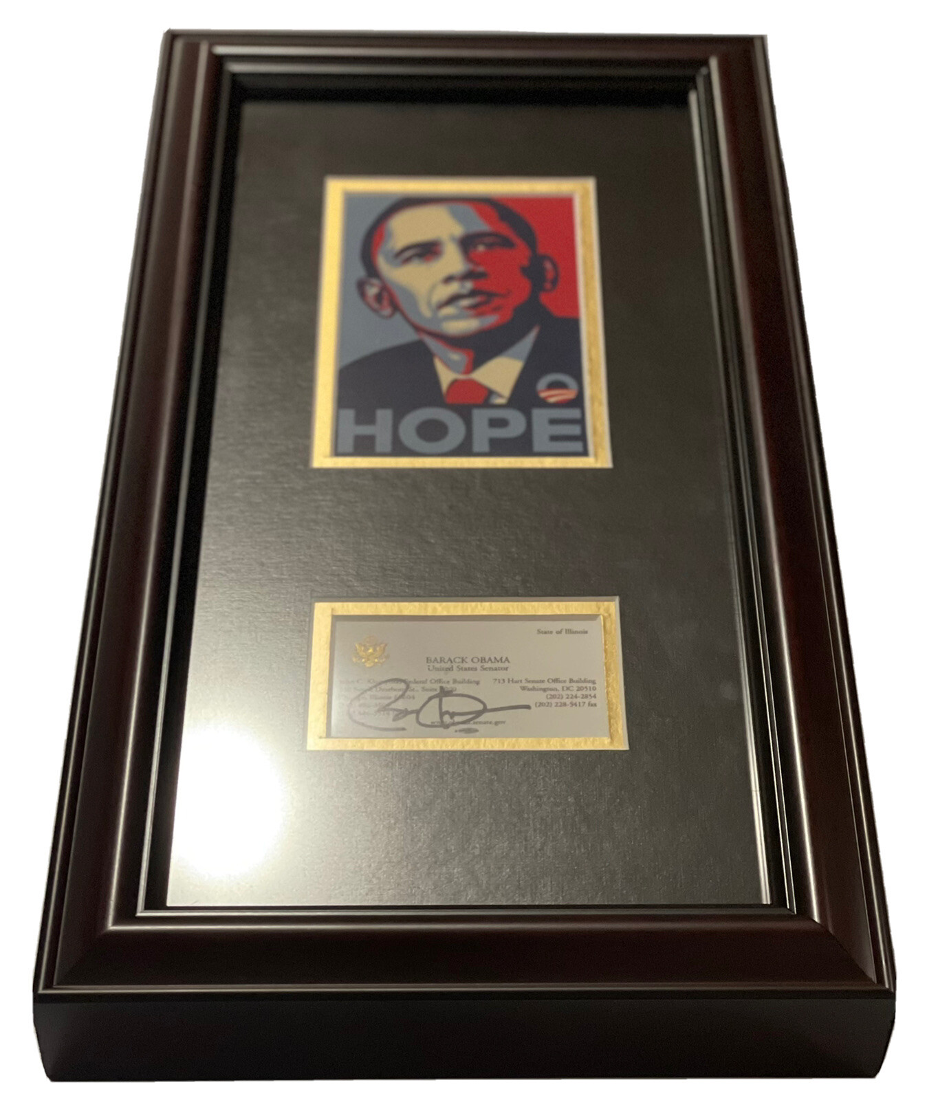President Barack Obama Autographed US Senator Business Card (JSA Full ...