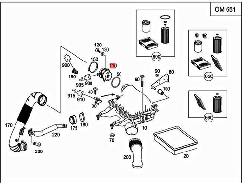 Genuine MERCEDES 906 909 W447 Film mass air flow sensor 6519050500 | eBay