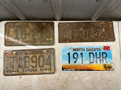 Vintage North Dakota License Plates Lot Of 4 | eBay