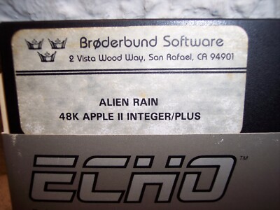 Alien Rain (1980, 48k Apple II Integer/Plus) 5.25" Floppy Disk ...