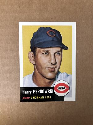 1991 Topps Archives Baseball 1953 Harry Perkowski Cincinnati Reds Card ...