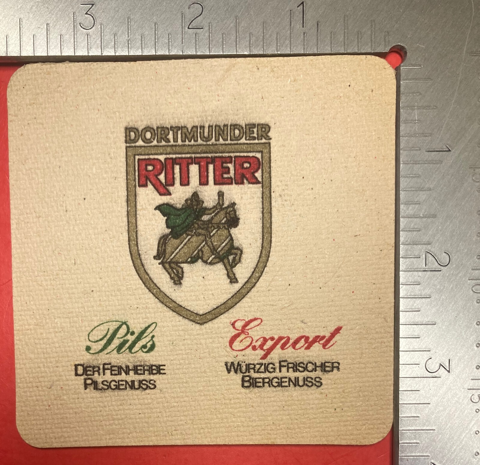 RITTER DORTMUNDER 3.5 INCH SQUARE BEER COASTER VINTAGE | eBay