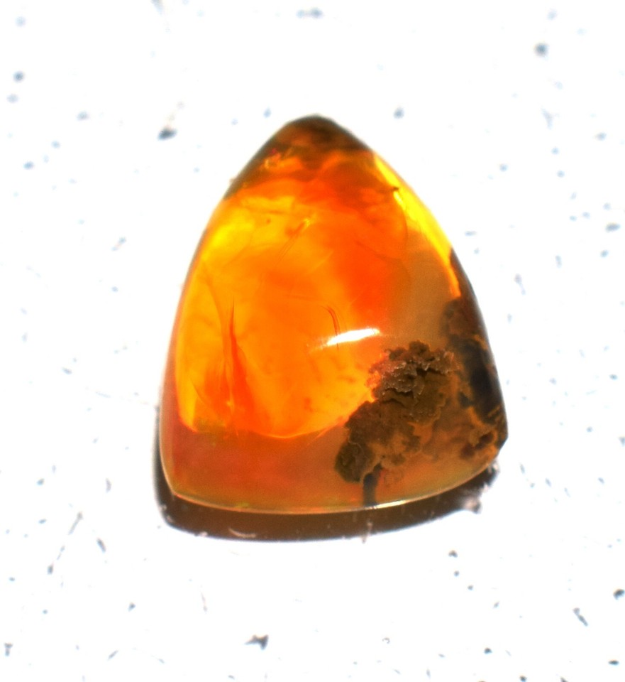 Orange Mexican Fire Opal Cabochon 13.30 Ct Natural GTL Certified Loose ...