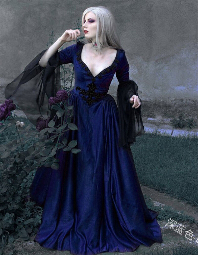 Blue Gothic Victorian Dresses
