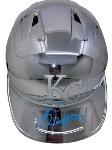 BO JACKSON SIGNED KANSAS CITY ROYALS CHROME BATTING HELMET BECKETT COA ...