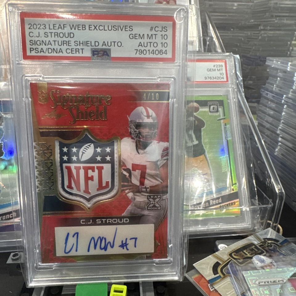 CJ Stroud Rookie SHIELD Auto On Card /10 Psa 10/10! | eBay