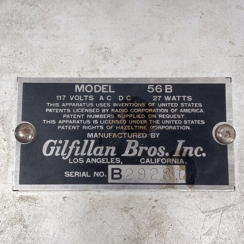 VTG Gilfillan BROS Inc Radio Model 56B | eBay