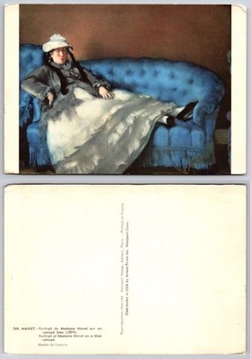 Continental Manet Madame Manet On Blue Sofa Postcard | eBay