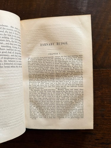 CHARLES DICKENS - BARNABY RUDGE - FIRST CHEAP EDITION - FINE BINDING ...