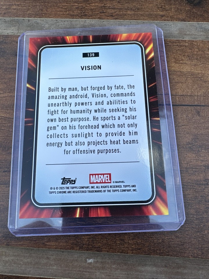 Topps Marvel Chrome 2025 VISION No 29/50 | eBay UK