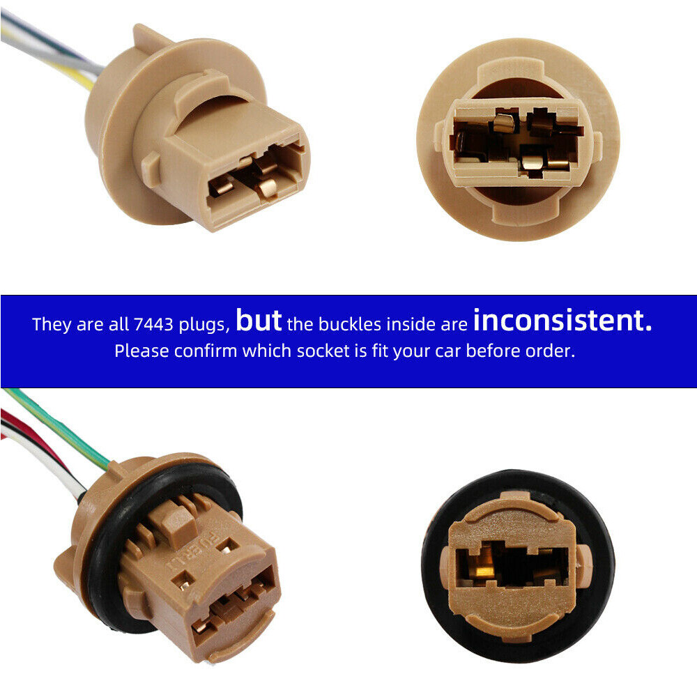 GLOFE Pigtail Wiring Female Socket 7444 Harness For Rear Turn Signal ...