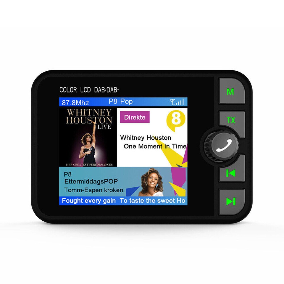 2.4" In-Car DAB/DAB+ Digital Radio Adapter LCD FM Transmitter Magnetic ...