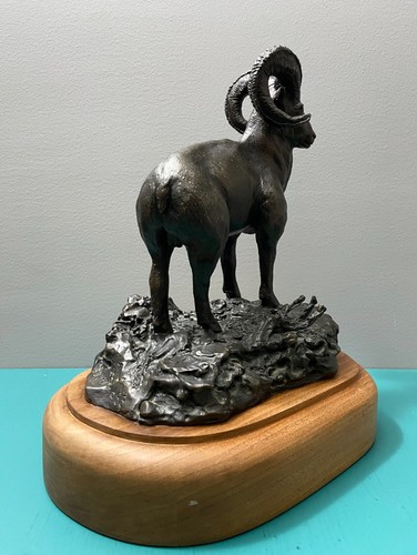 83 Bronze Bighorn Ram Sheep Buck Antlers Wildlife Animal Statue ...