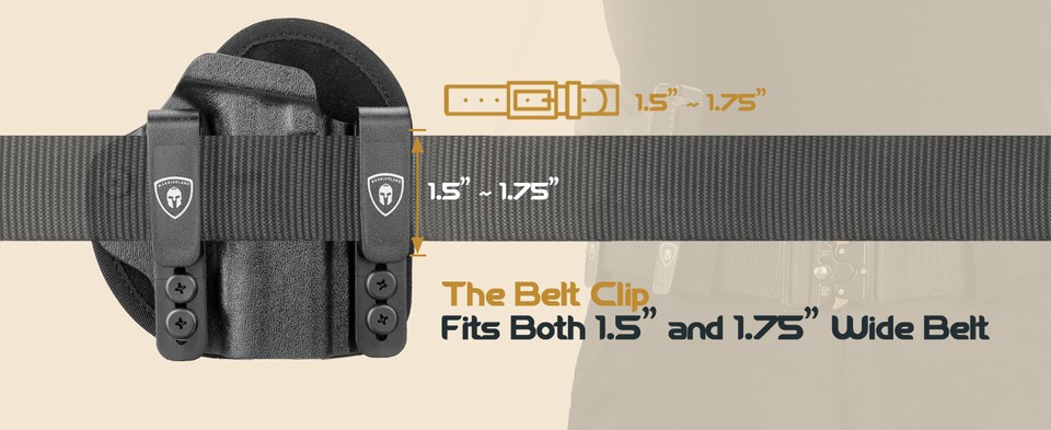 IWB Hybrid Kydex&Nylon Gun Holster for Glock 43/43X/ 43X MOS, Right ...
