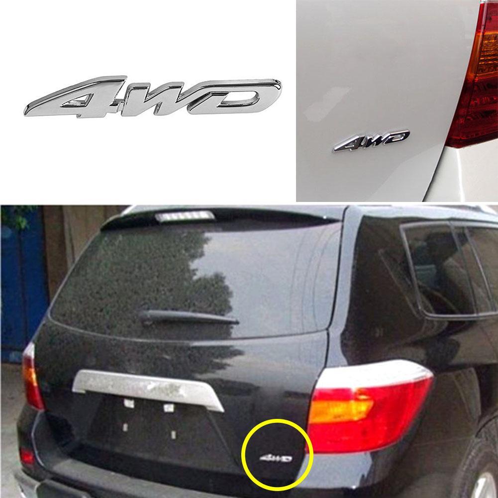 Car Styling Sticker Decal Easy Installation 4WD Car Badge Sticker with ...