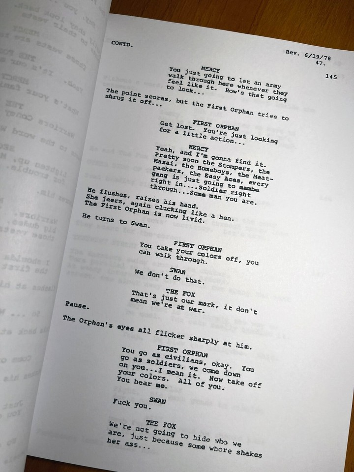 The Warriors Script Cast-Signed - Autograph Reprints - Warriors Movie ...