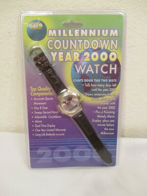 TOZAJ WATCH Analog/Digital Millennium 2000 Countdown, New/Sealed -White ...