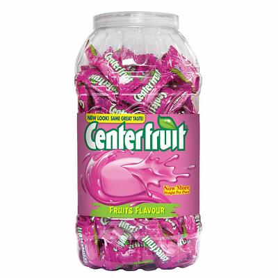 Center Fruit, Fruits Flavour Liquid Filled Bubble Gum Jar, 200 Pieces ...