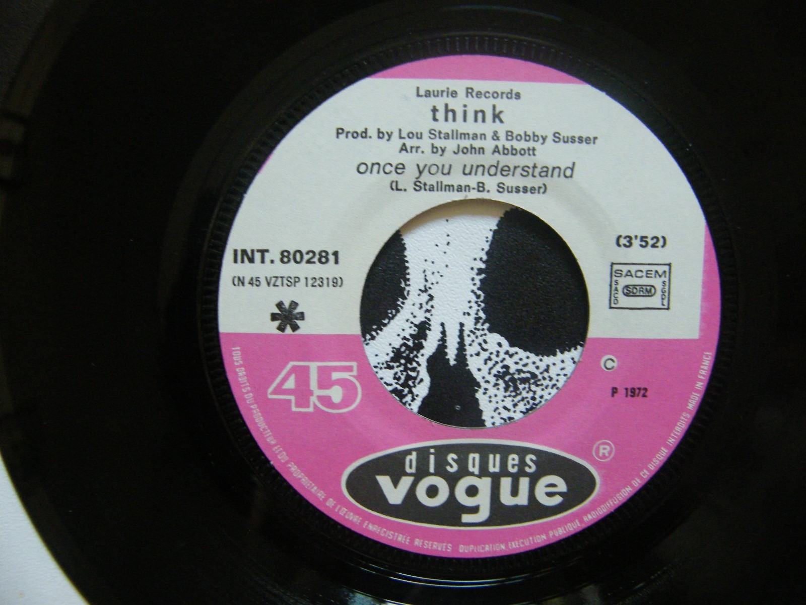 SP THINK - Once You Understand / Gather - Disques Vogue INT. 80281 ...