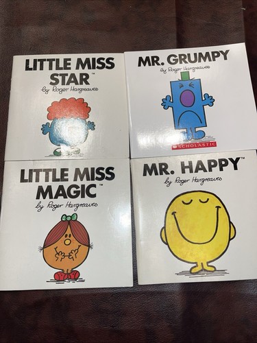 Vintage Little Miss Star Magic Mr Grumpy Happy Book Lot 4 Hargreaves ...