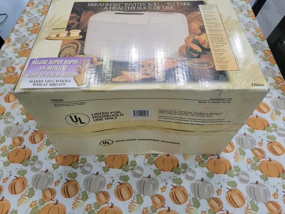 "New" NOS Breadman Plus - TR845 Bread Maker - NIB Sealed - | eBay