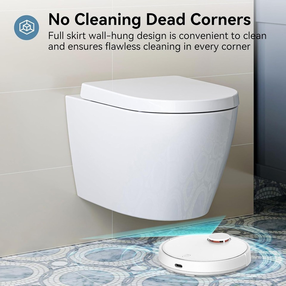 In-Wall Toilet Combo Set with Soft-Close Seat, Durable Tank and Carrier ...