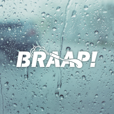 BRAP! White Vinyl Decal/Sticker 6 in x 1.6 in MX Motocross Die Cut More ...