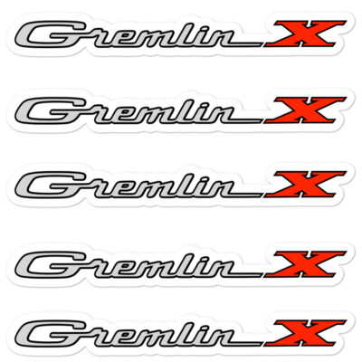 AMC Gremlin X Stickers (5) Emblem Logo Badge Script | eBay