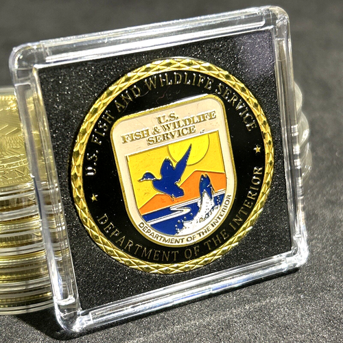 US FISH & WILDLIFE SERVICE-DEPT OF THE INTERIOR Challenge Coin with ...
