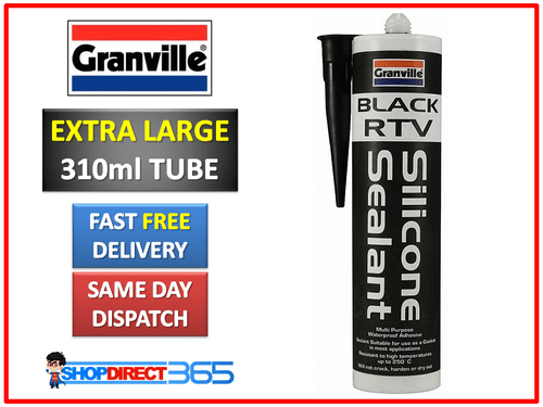 Black RTV Silicone Adhesive Sealant Waterproof Gasket Flexi High Temp ...