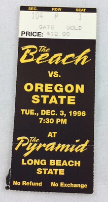 1996 12/03 Oregon State at Long Beach State Basketball Ticket Stub | eBay